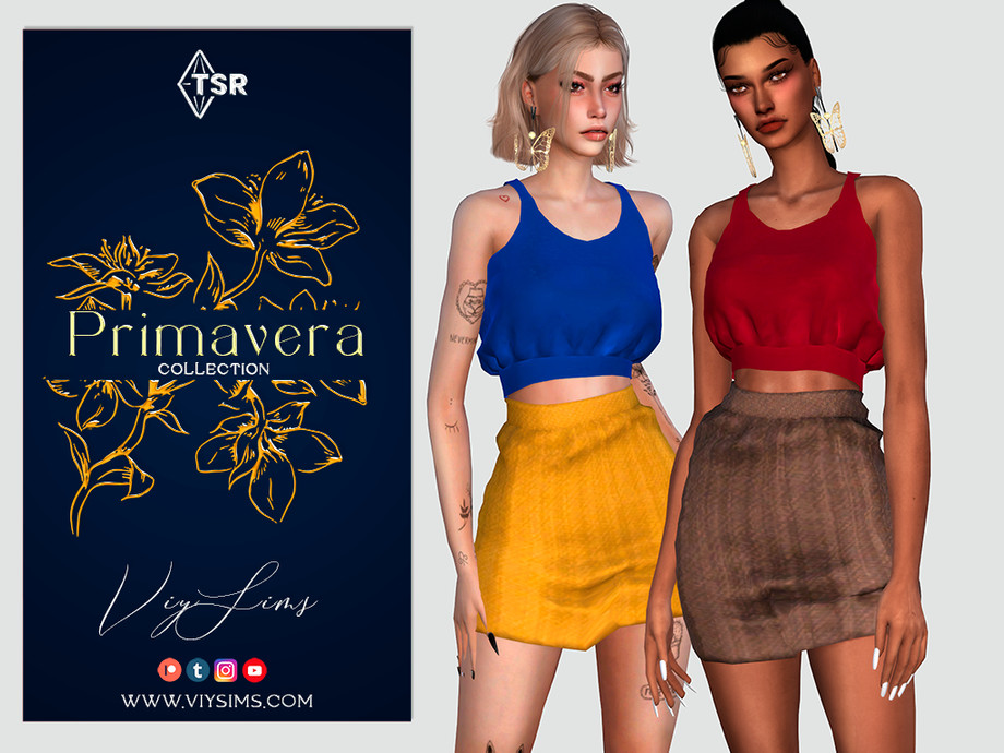 PRIMAVERA Collection - Skirt for floral set by Viy Sims from TSR • Sims ...