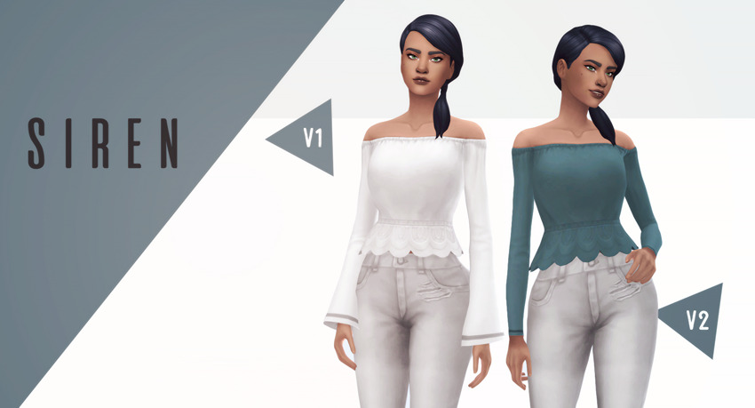 Siren scalloped, fitted and belled from Viiavi • Sims 4 Downloads