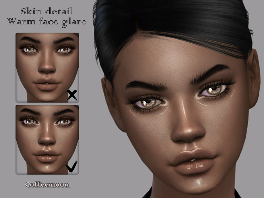 Warm face glare by coffeemoon from TSR • Sims 4 Downloads