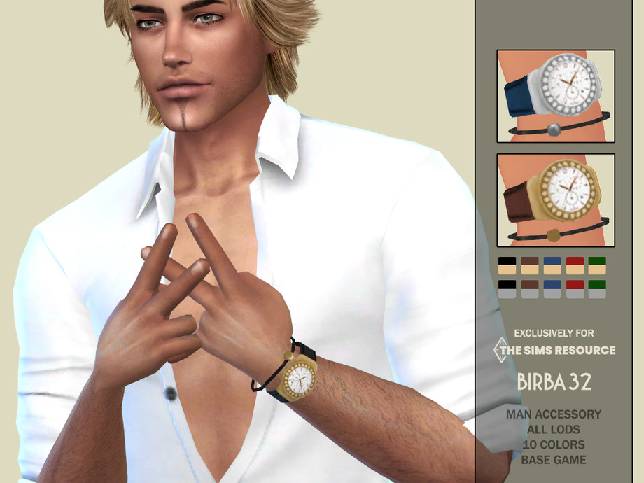Watch and Bracelet by Birba32 from TSR • Sims 4 Downloads