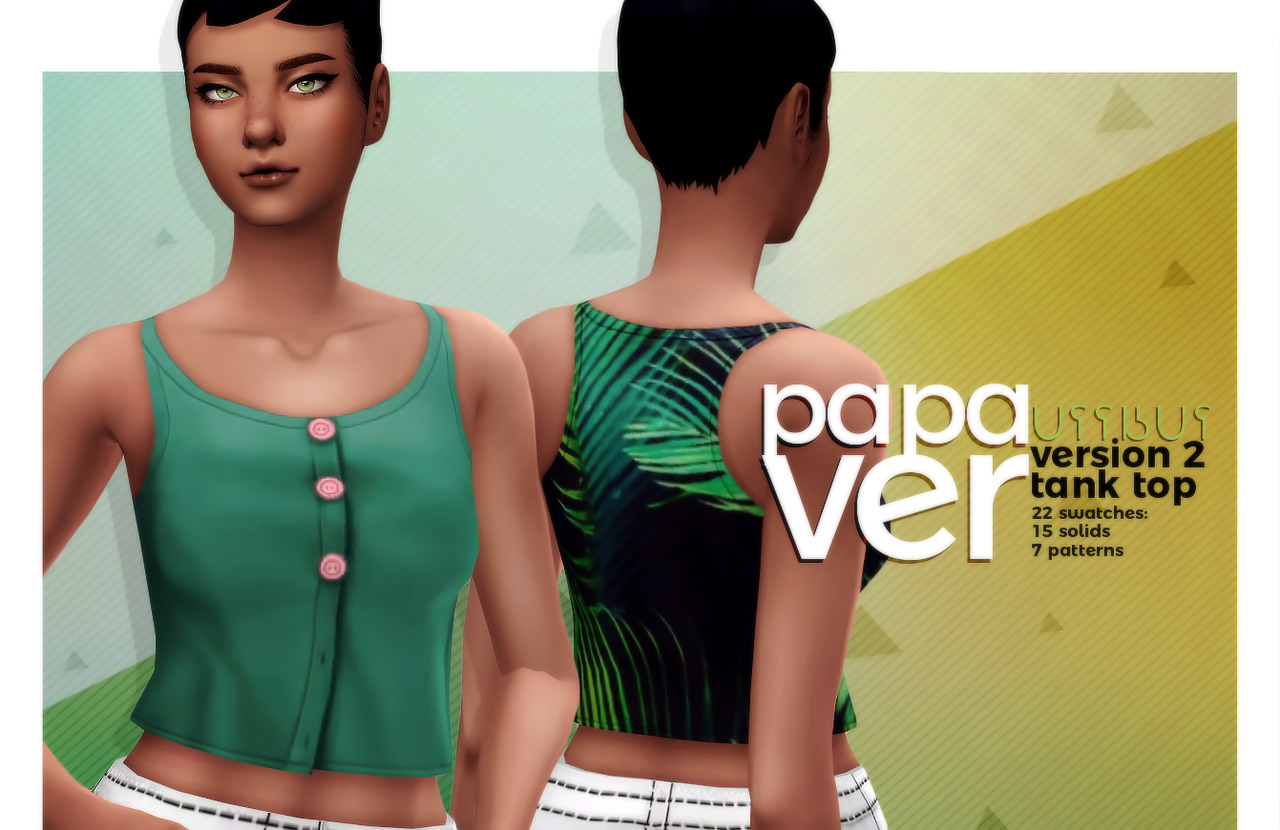 Cropped tank top from Viiavi • Sims 4 Downloads