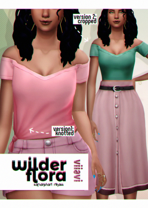 Separated Wildflower dress from Viiavi • Sims 4 Downloads