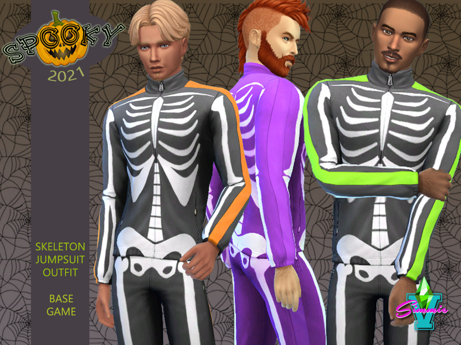 Spooky Skeleton Jumpsuitby SimmieV from TSR • Sims 4 Downloads