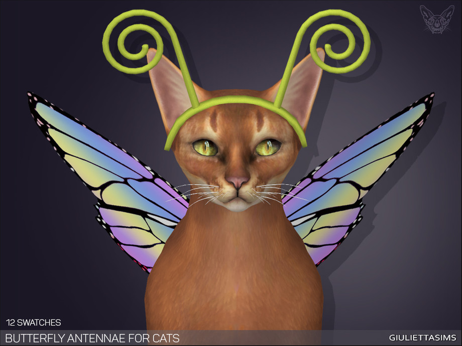 Butterfly Antennae For Cats by feyona from TSR • Sims 4 Downloads