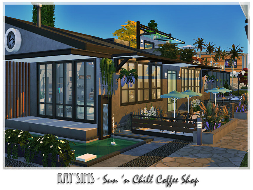 Sun N Chill Coffee Shop by Ray_Sims from TSR • Sims 4 Downloads