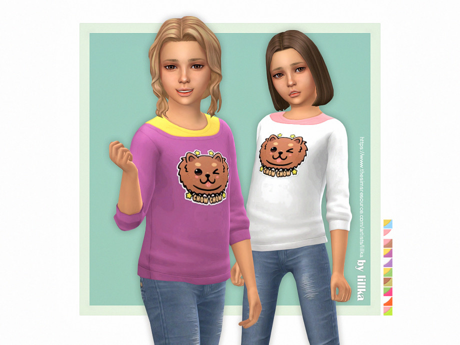 Chow Chow Sweater by lillka from TSR • Sims 4 Downloads