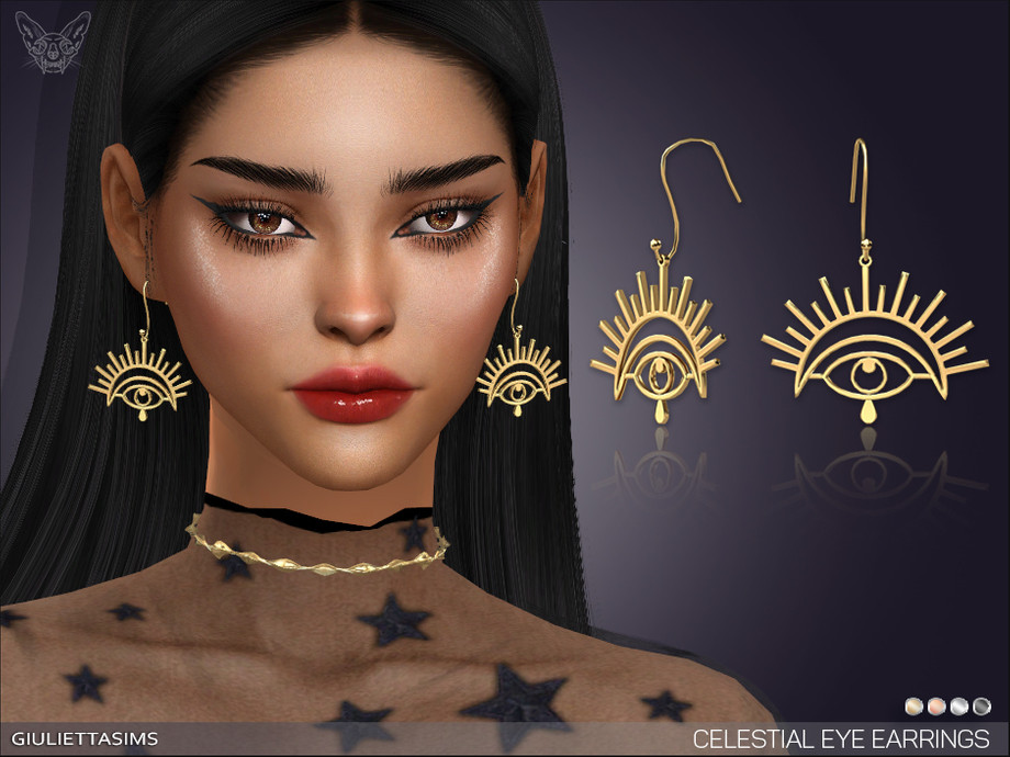 Celestial Eye Earrings by feyona from TSR • Sims 4 Downloads