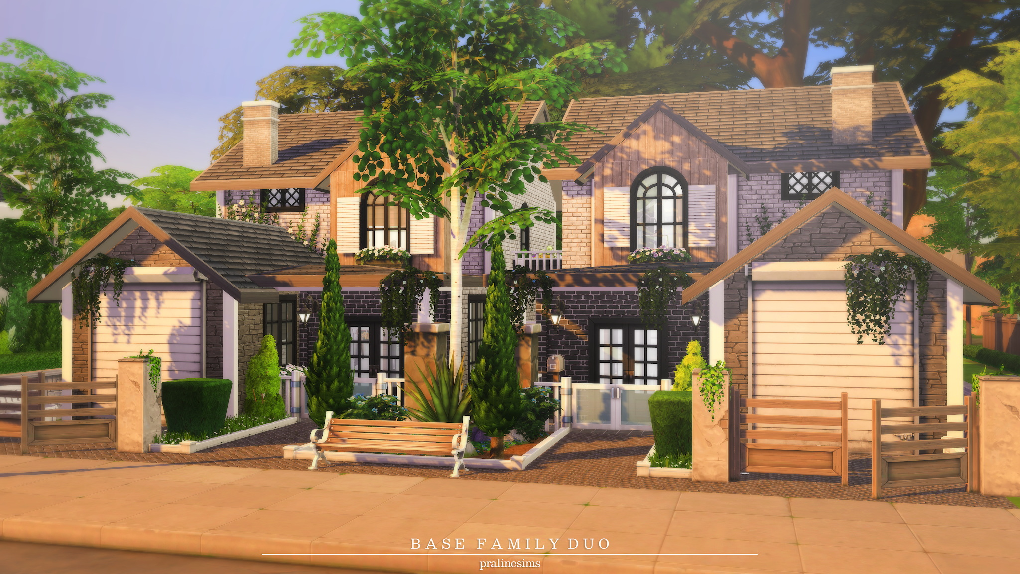 Base Family Duo House from Cross Design • Sims 4 Downloads