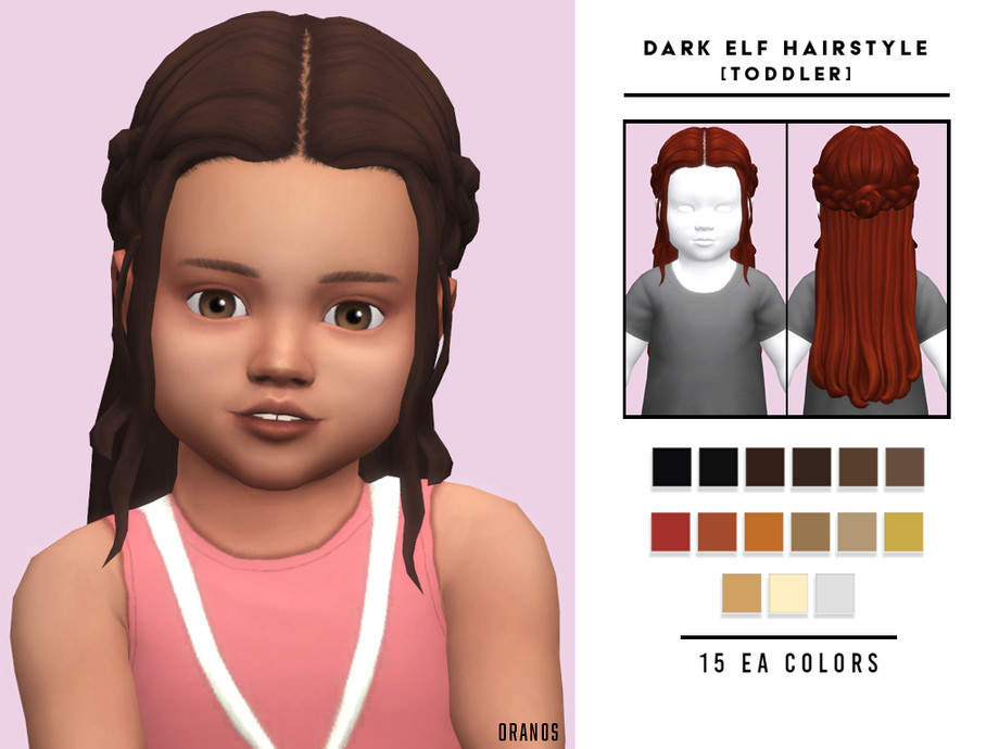 Dark Elf Hair TG by OranosTR from TSR • Sims 4 Downloads