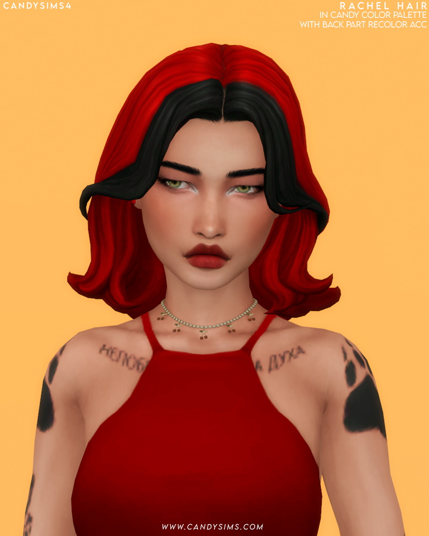 Rachel Hair from Candy Sims 4 • Sims 4 Downloads
