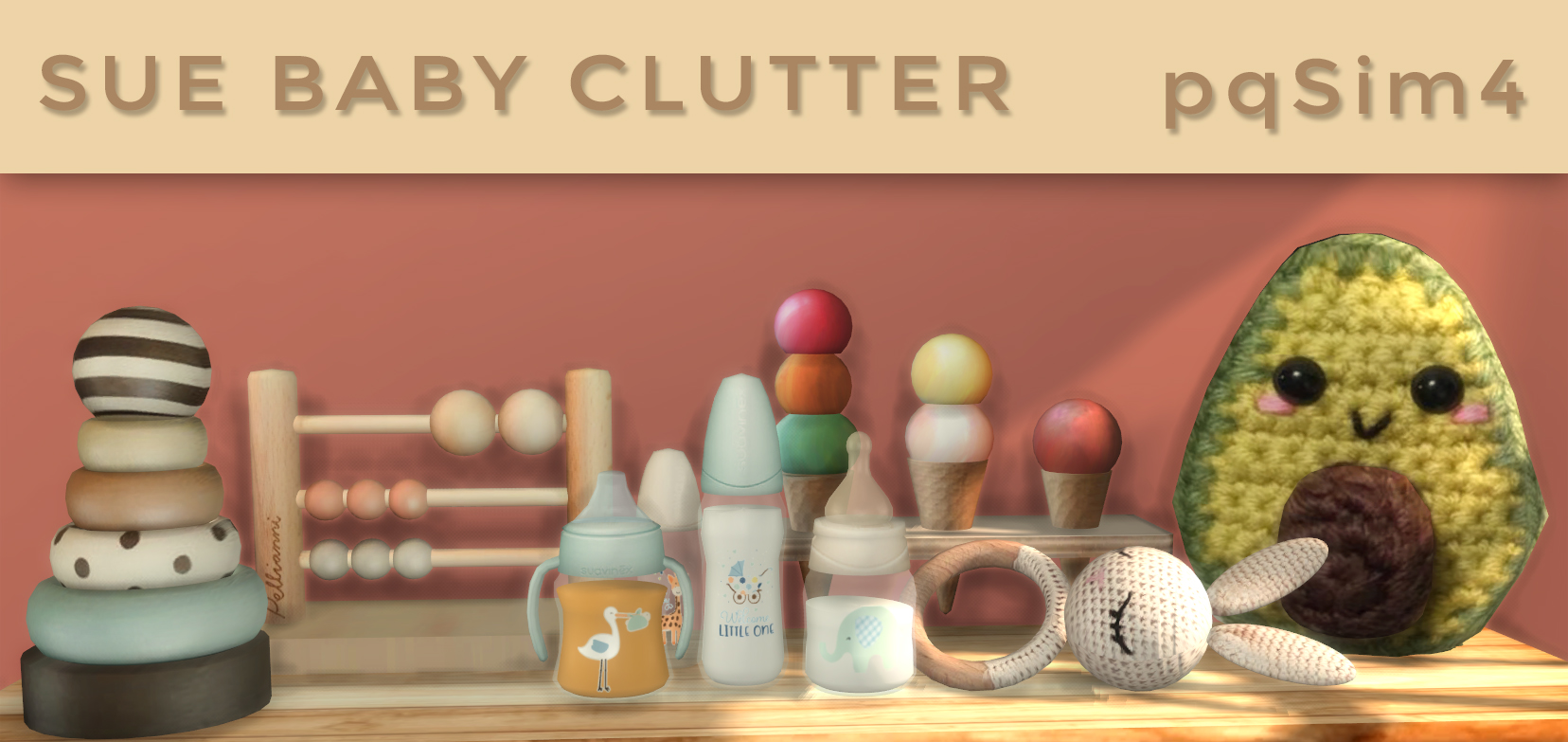 Sue Baby Clutter from PQSims4 • Sims 4 Downloads