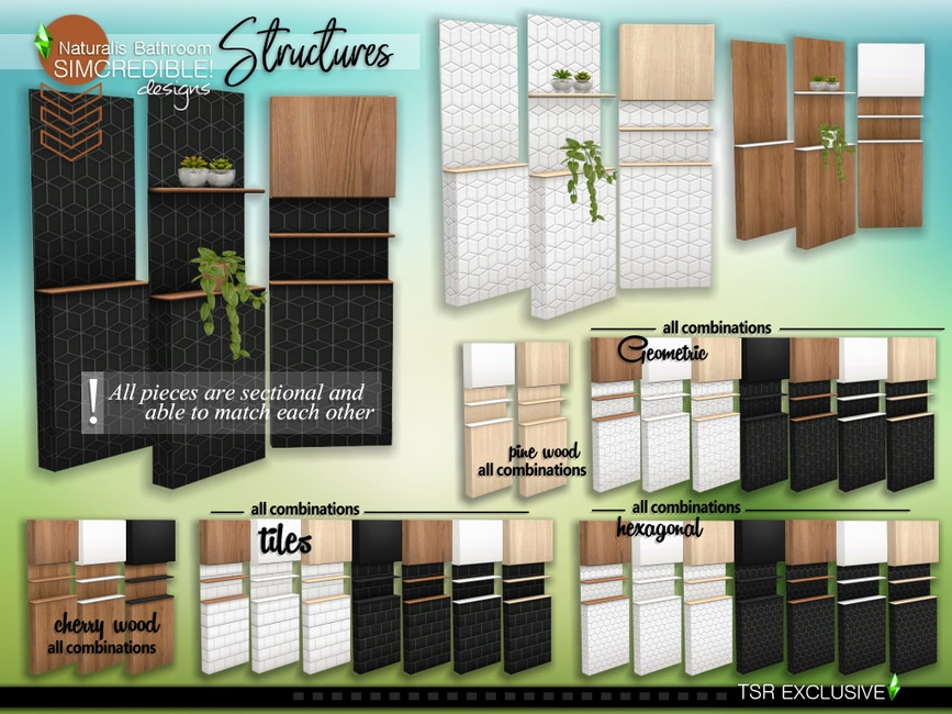 Naturalis Structures set by SIMcredible! from TSR • Sims 4 Downloads