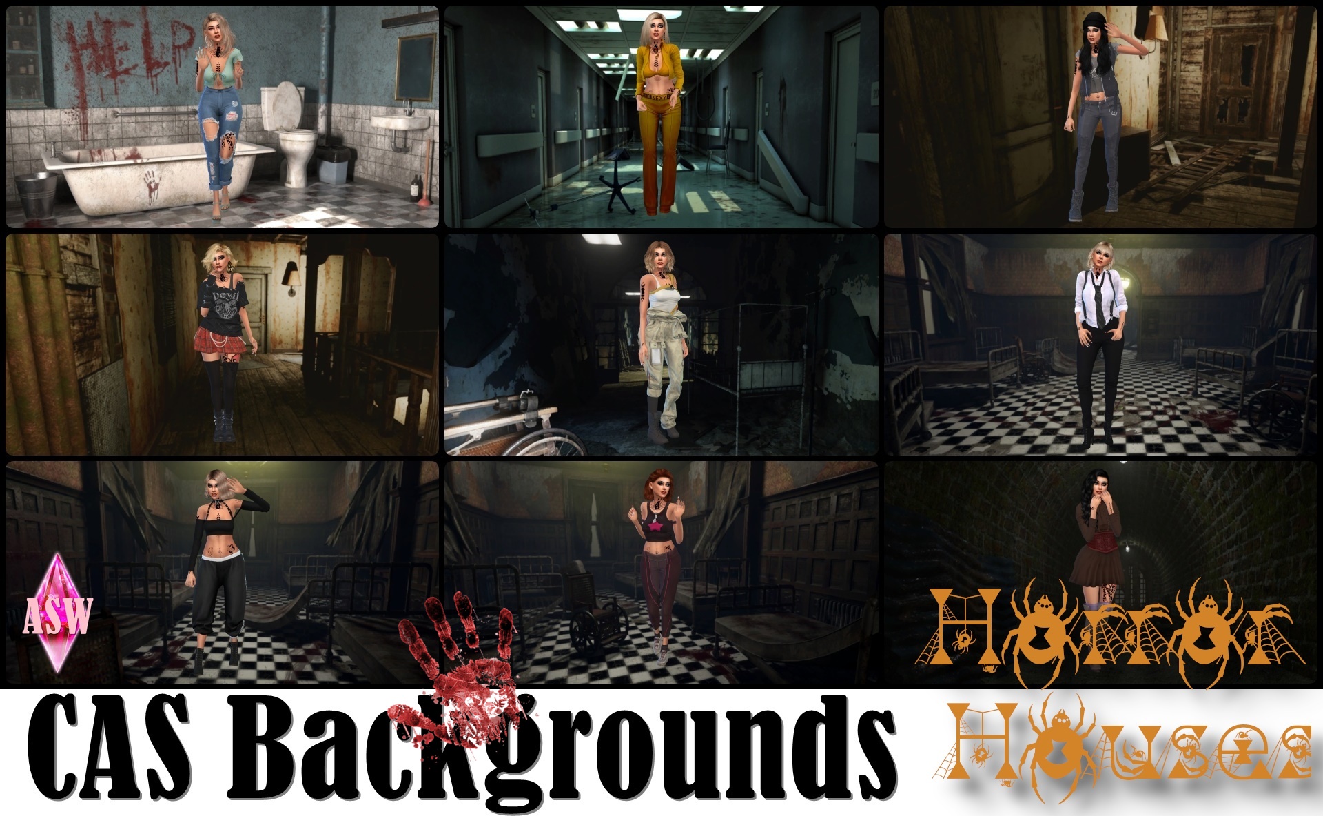 CAS Backgrounds Horror House from Annett`s Sims 4 Welt • Sims 4 Downloads