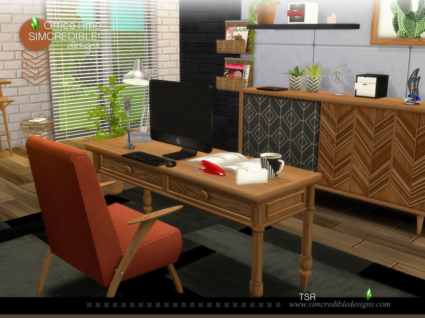 Office Time by SIMcredible! from TSR • Sims 4 Downloads