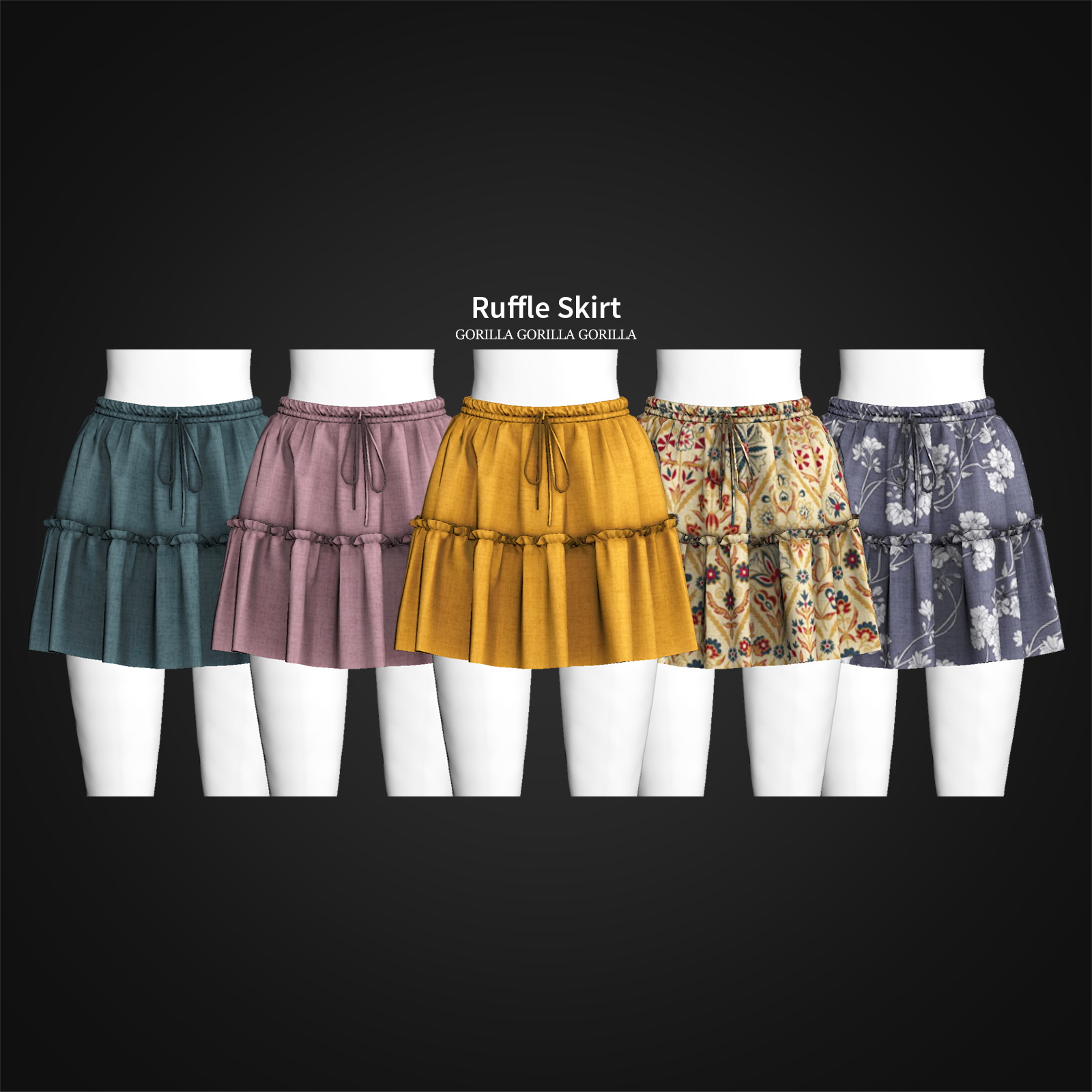 Ruffle Skirt from Gorilla • Sims 4 Downloads
