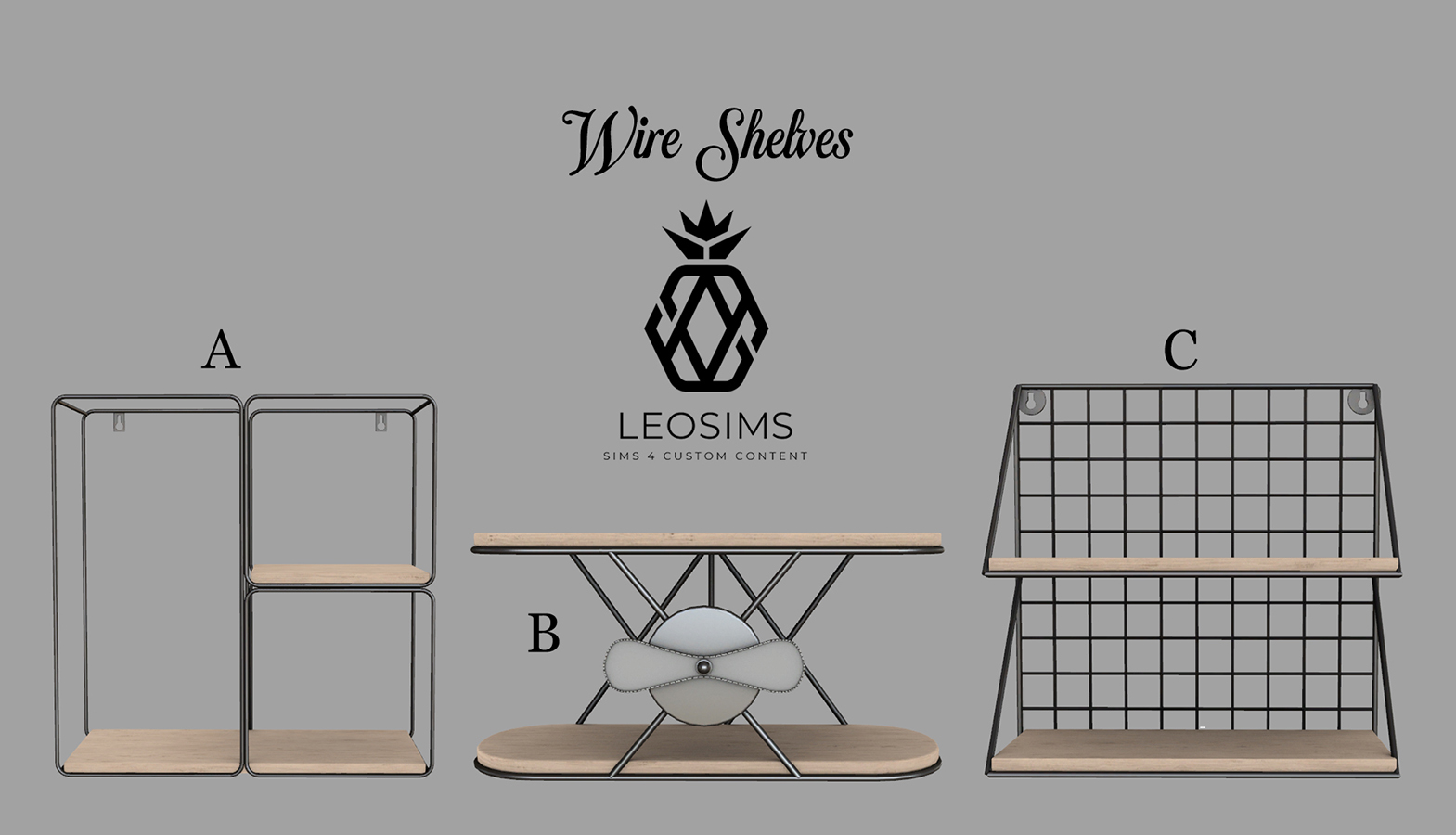 Wire Shelves from Leo 4 Sims • Sims 4 Downloads