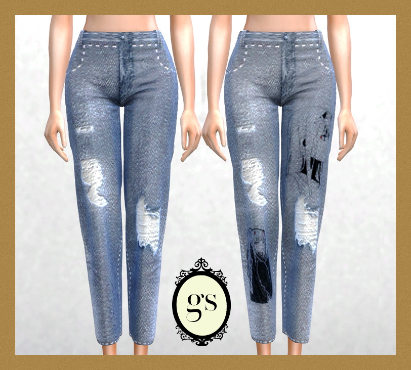 Zero Two jeans from Guemara • Sims 4 Downloads