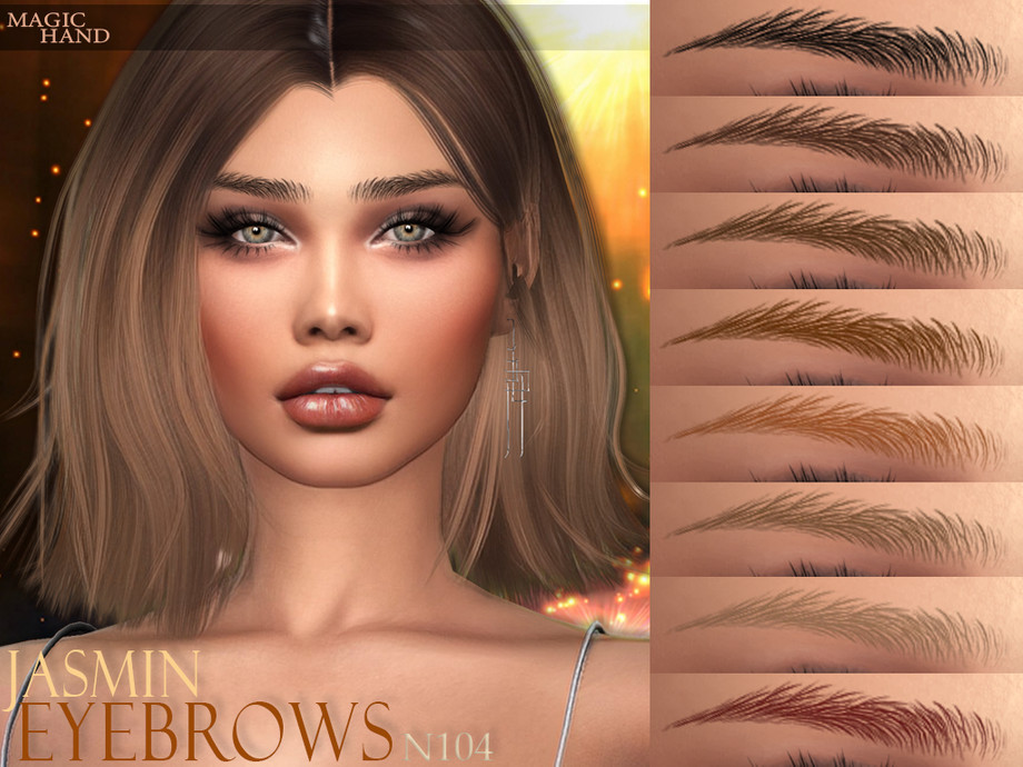 Jasmin Eyebrows N104 by MagicHand from TSR • Sims 4 Downloads