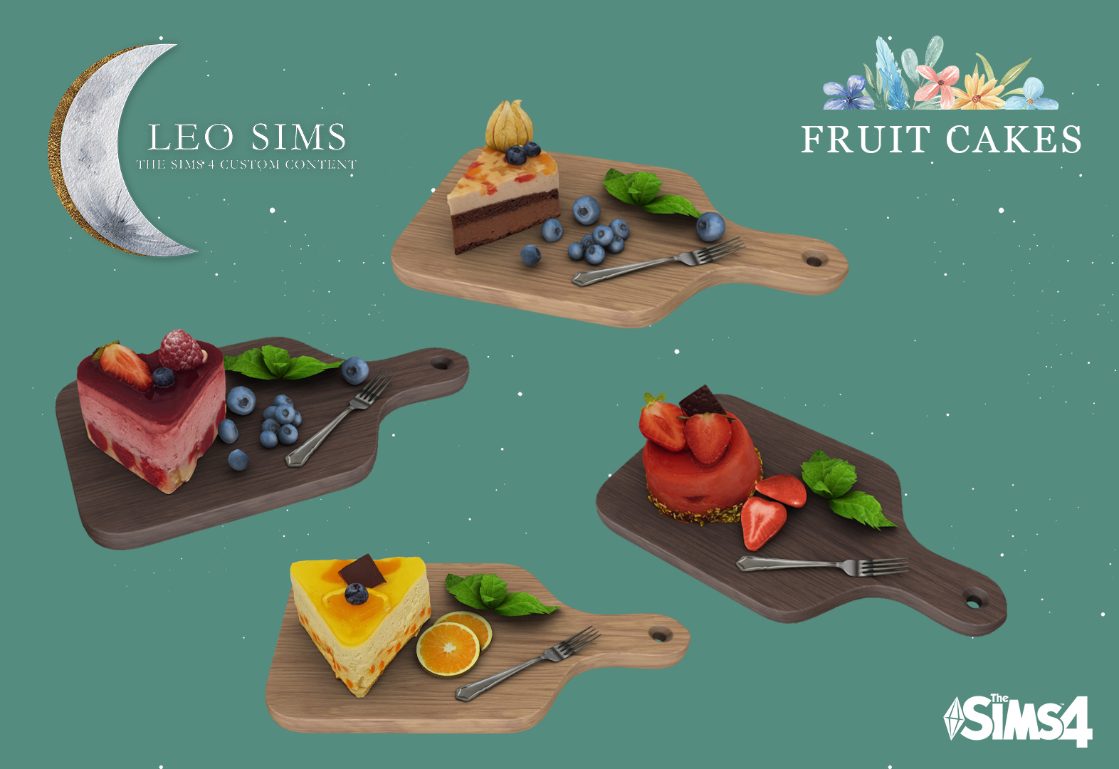 Fruit Cakes from Leo 4 Sims • Sims 4 Downloads