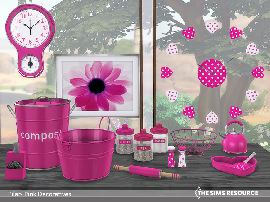 Pink Decoratives by Pilar from TSR • Sims 4 Downloads