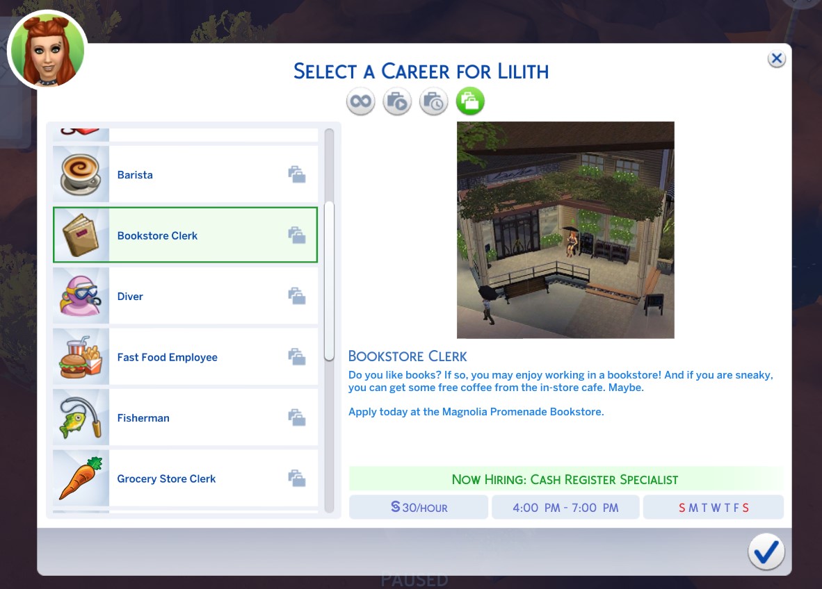 Bookstore Clerk (Part-Time) Career by BosseladyTV from Mod The Sims ...