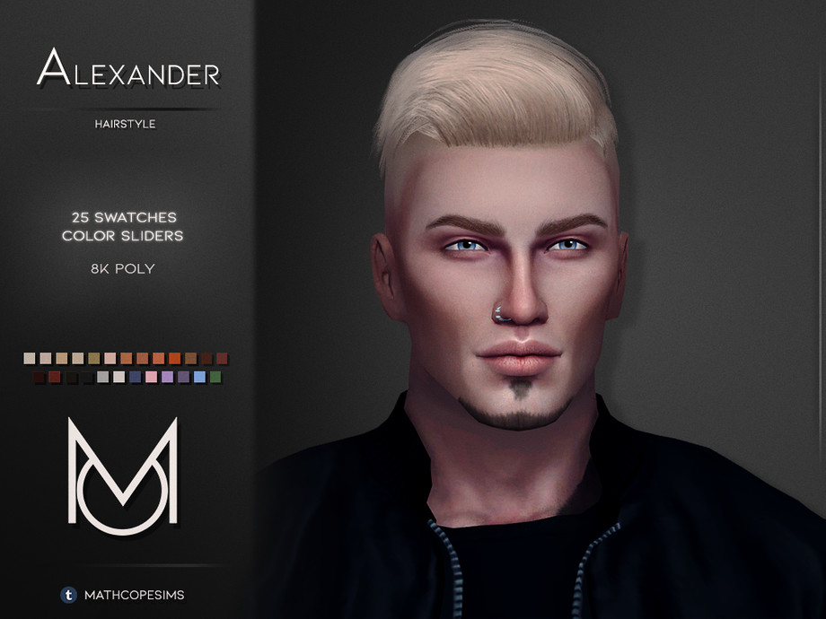 Alexander Hair by mathcope from TSR • Sims 4 Downloads