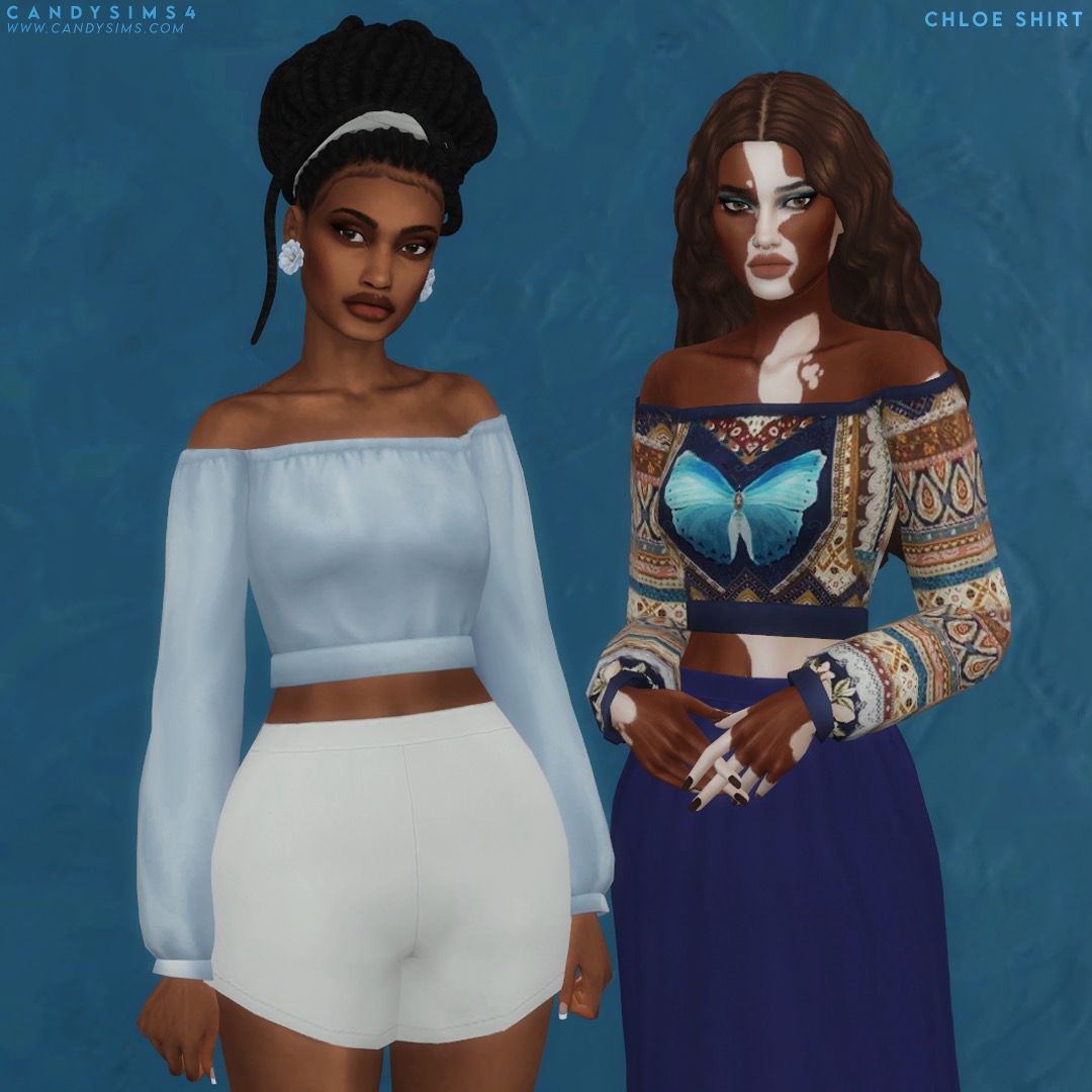 CHLOE BLOUSE from Candy Sims 4 • Sims 4 Downloads