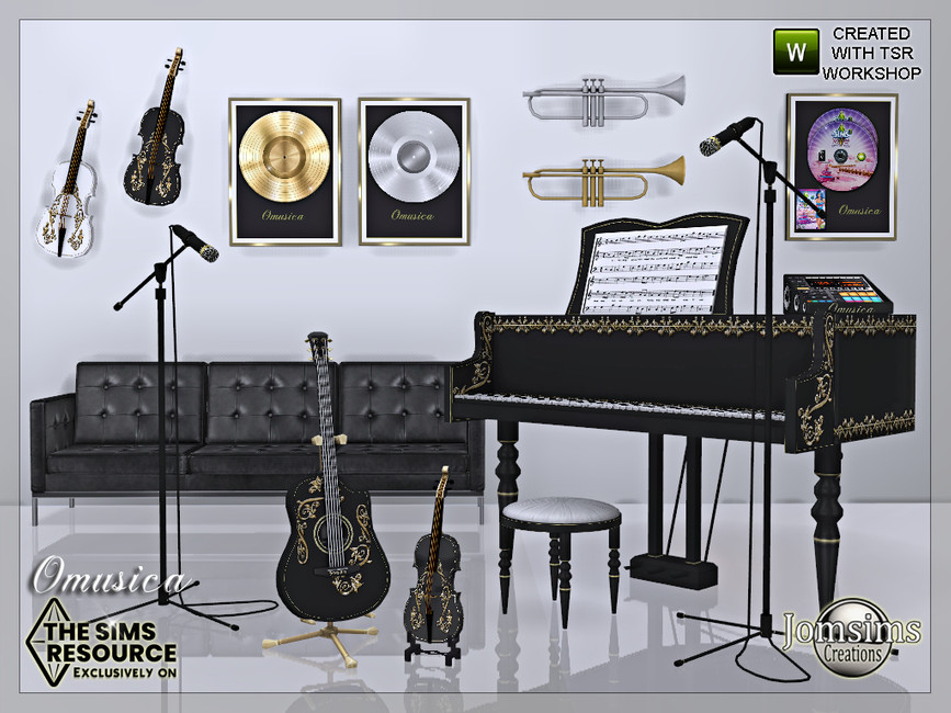 Omusica musical room by jomsims from TSR • Sims 4 Downloads