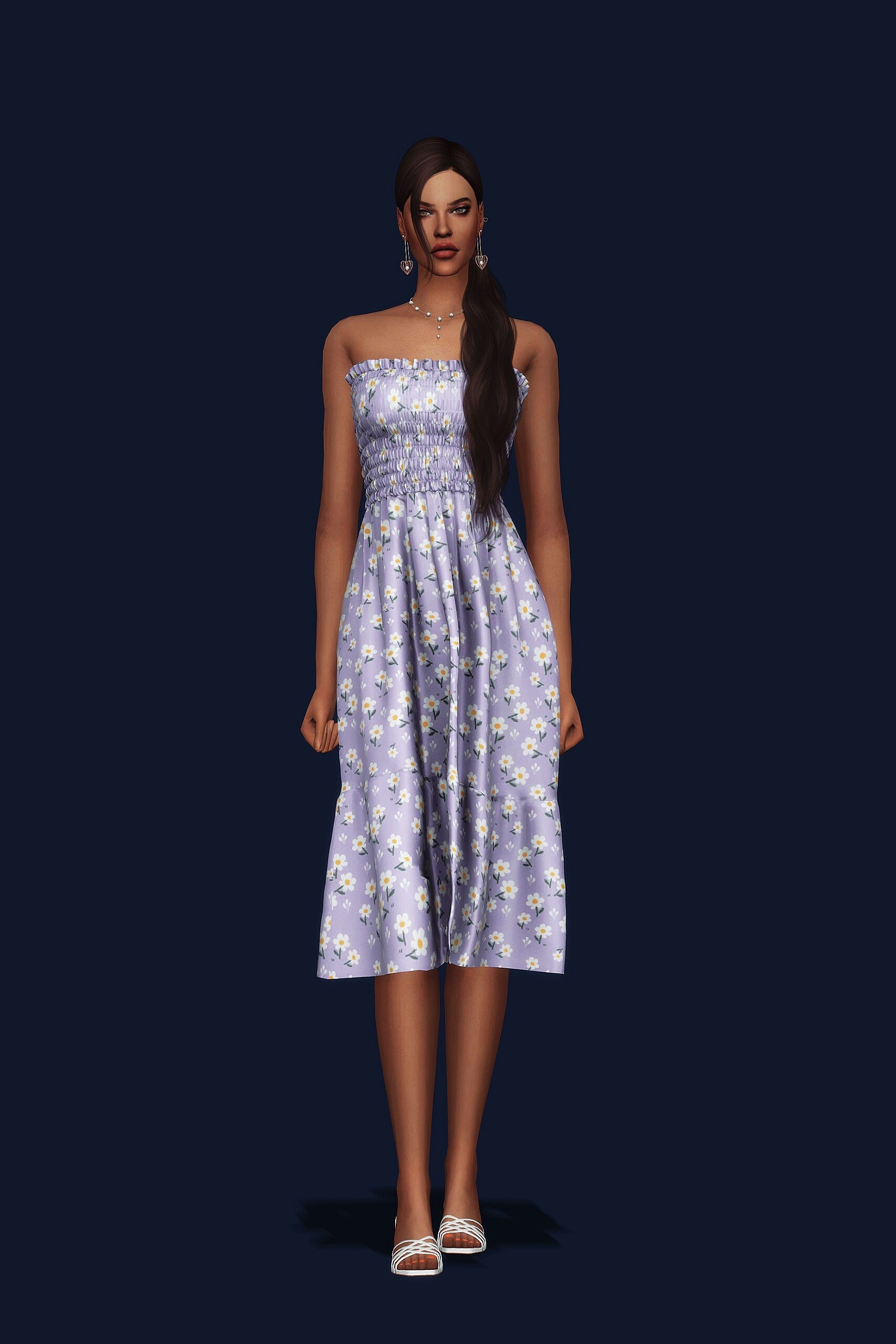 Shirring Tube Top Dress from Gorilla • Sims 4 Downloads