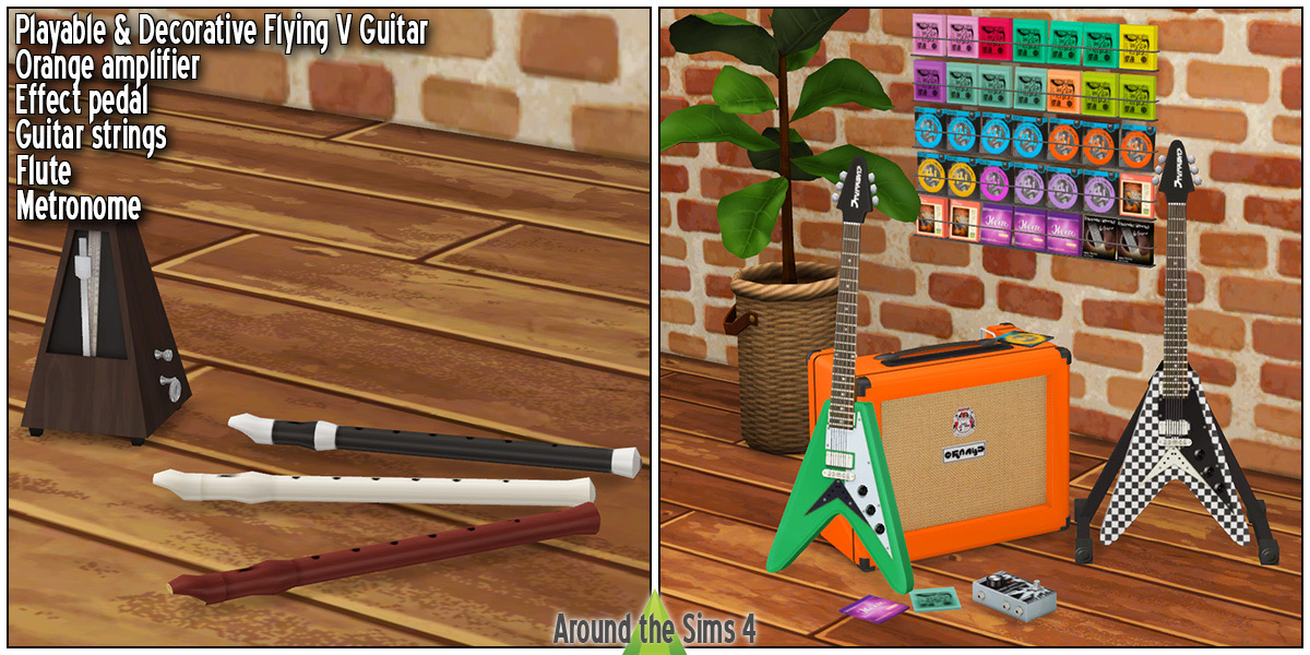 Music Instruments - Playing and Decorative from Around The Sims 4 ...