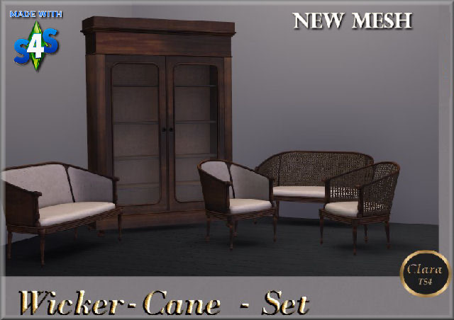 Wicker-Cane Set from All4Sims • Sims 4 Downloads
